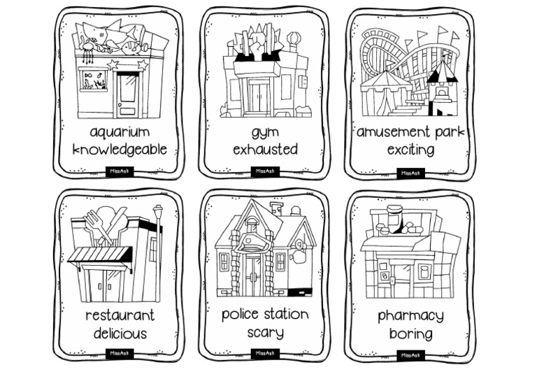 Adjective Stimulus Cards | PDF