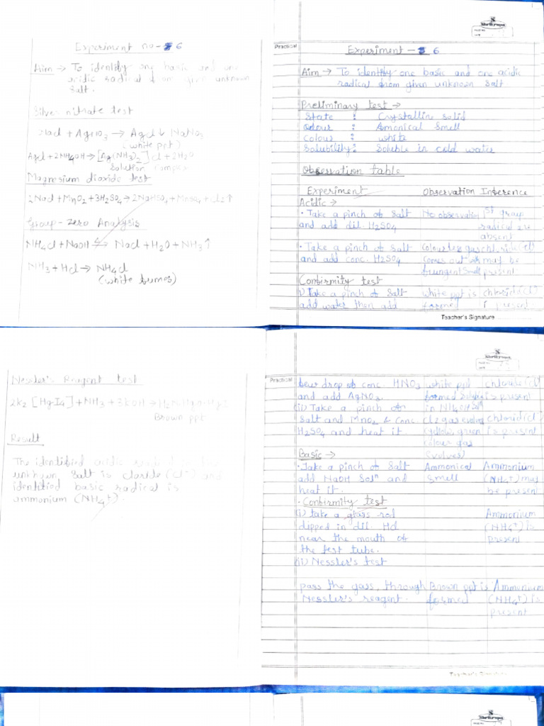 Experiment No 6 Pdf Chemical Compounds Chemical Substances 