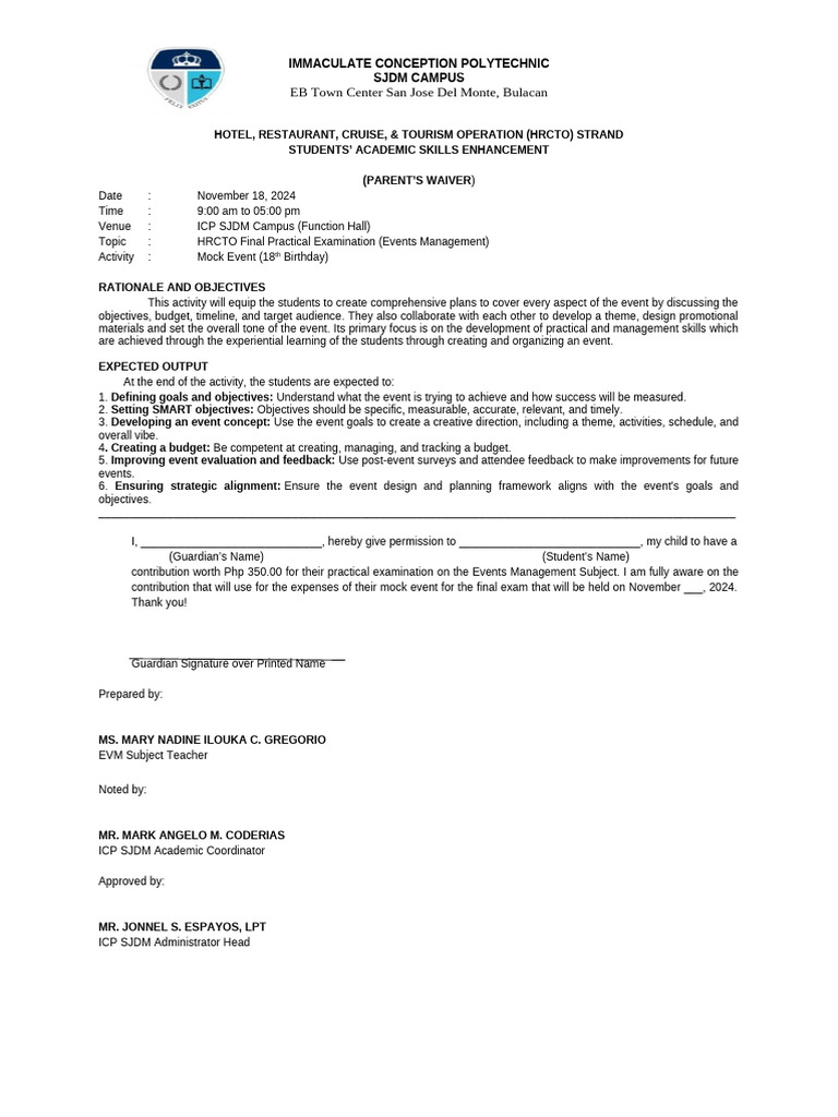 EVM waiver | PDF | Learning | Behavior Modification