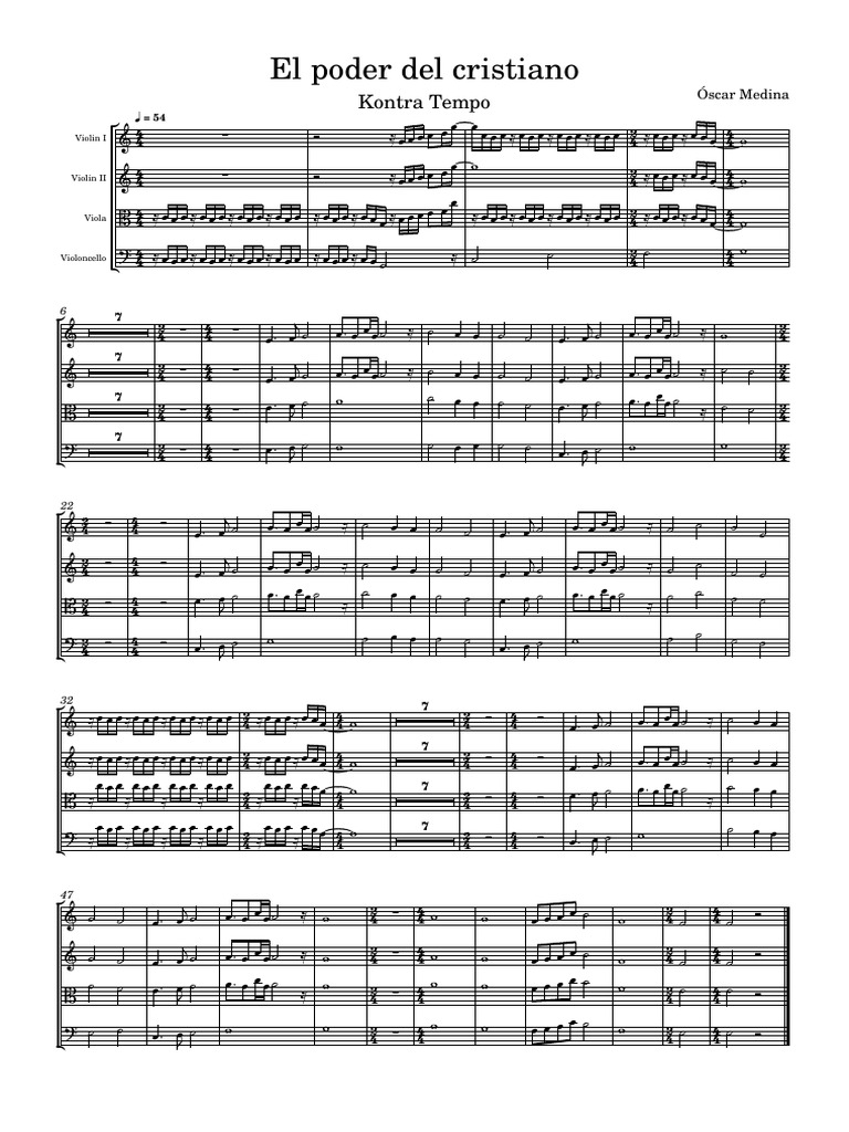 El Poder Del Cristiano-Partitura - y - Partes | PDF | Instrumentos de ...