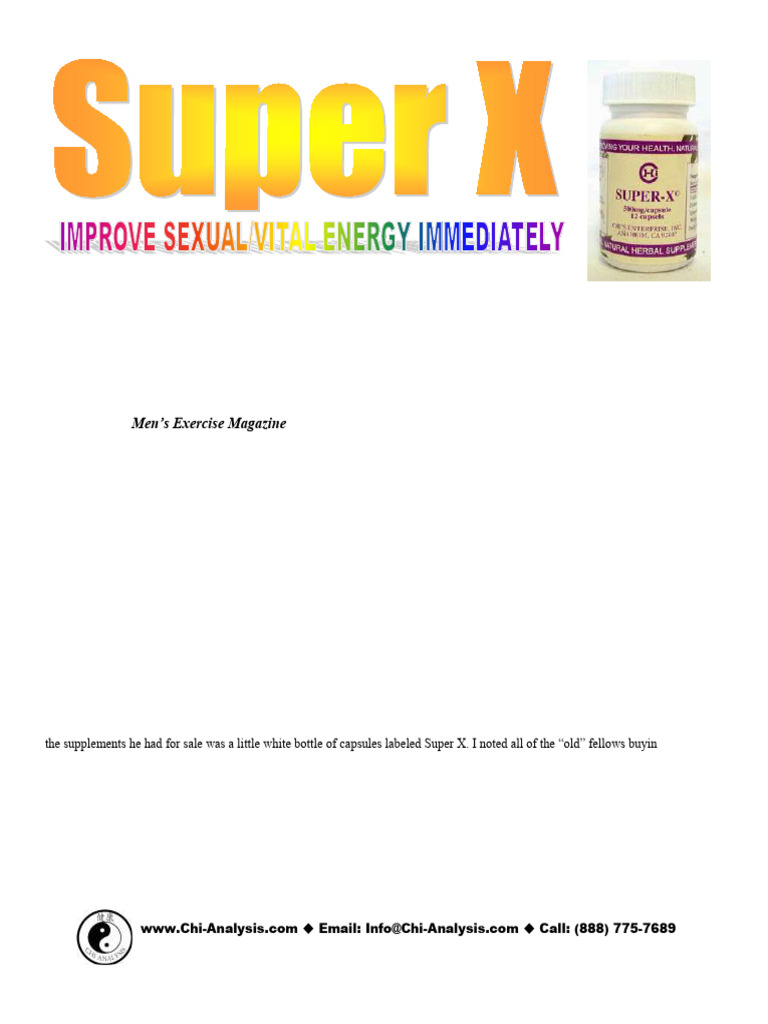 ChiFlyer-SuperX | PDF | Sexual Intercourse | Adrenal Gland