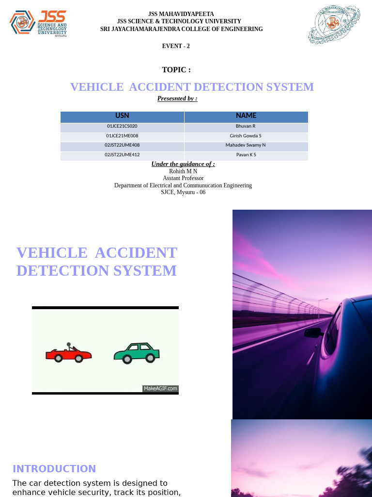 Car-Accident-Detection-System | PDF | Sensor | Automation