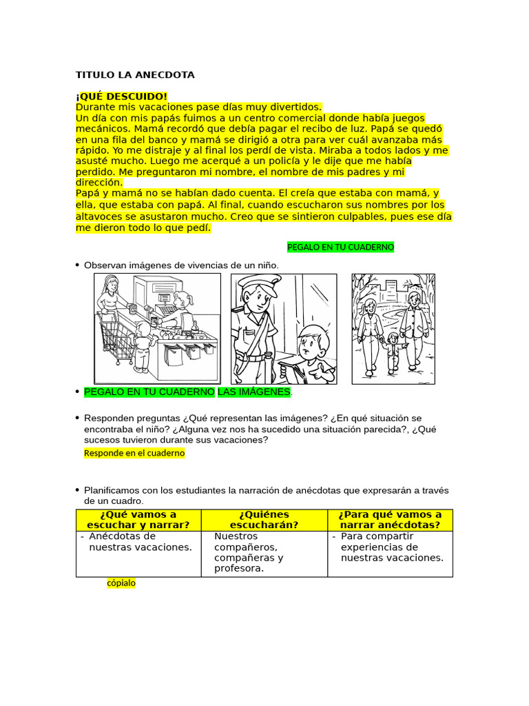 Titulo La Anecdota | PDF