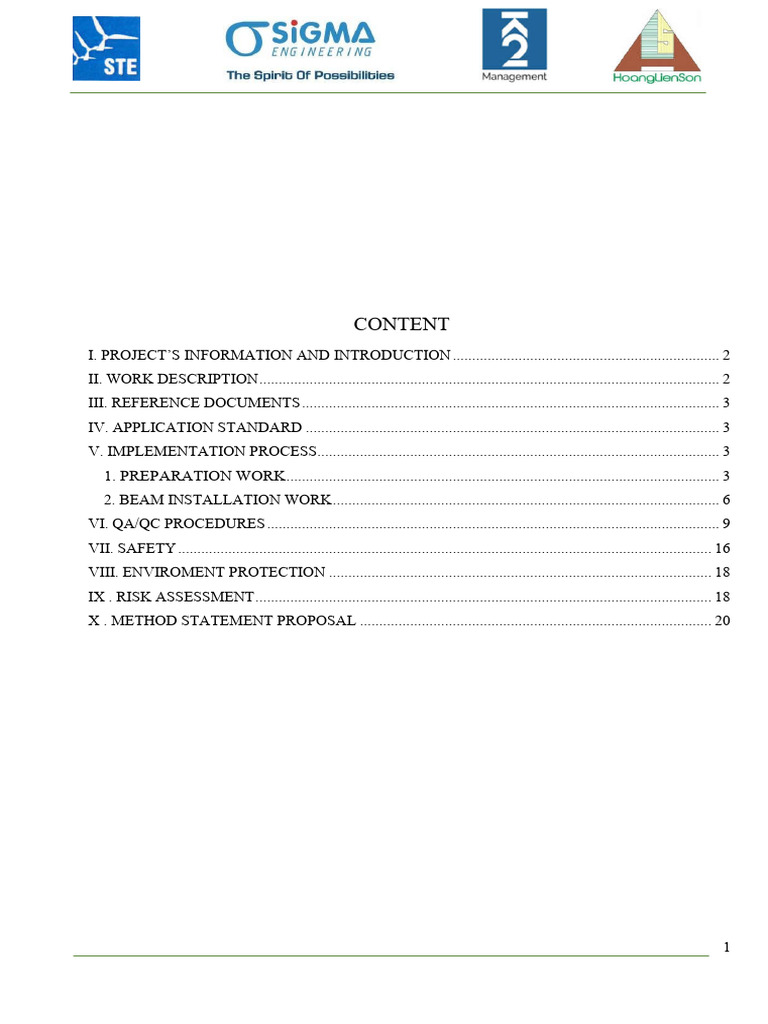 Method Construction For Double T Beam Installation | PDF | Concrete ...
