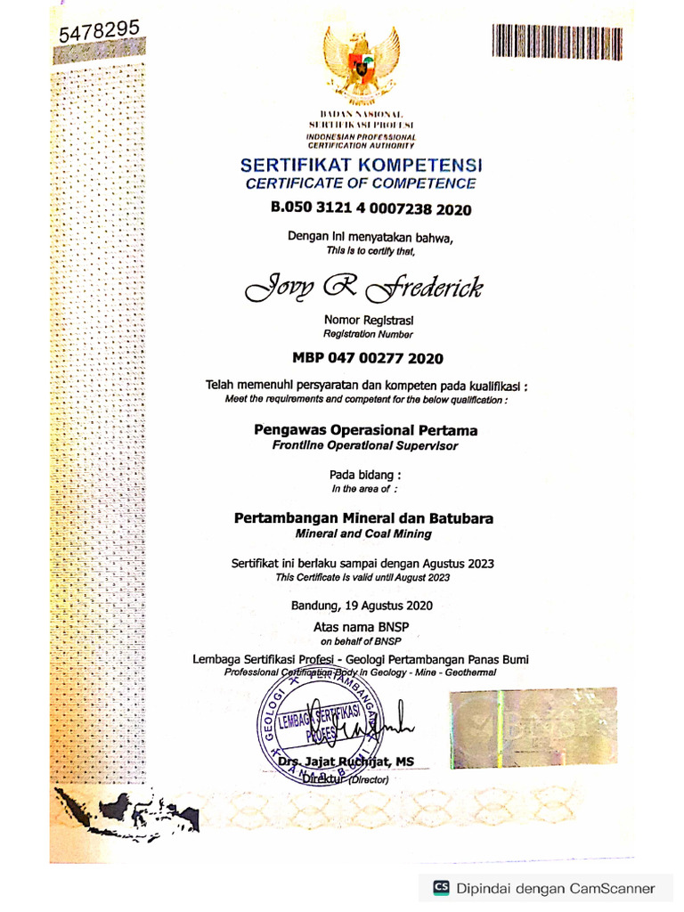 Sertifikat Kompetensi | PDF