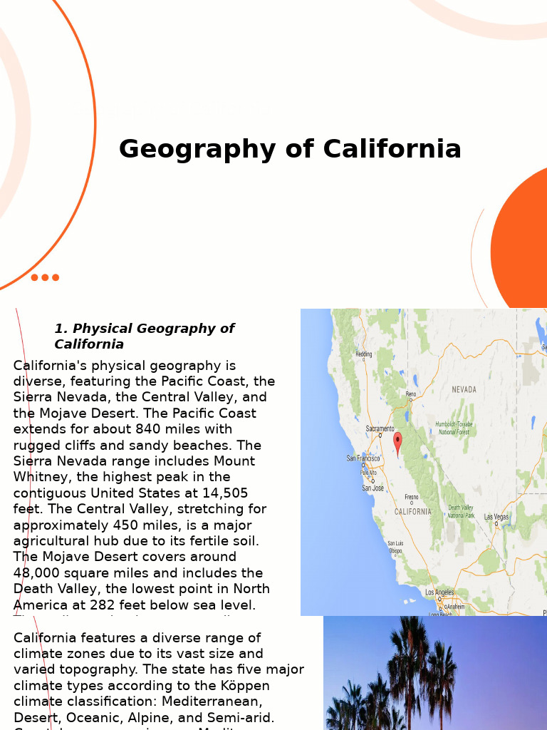 Geography of California | PDF | California | Central Valley (California)