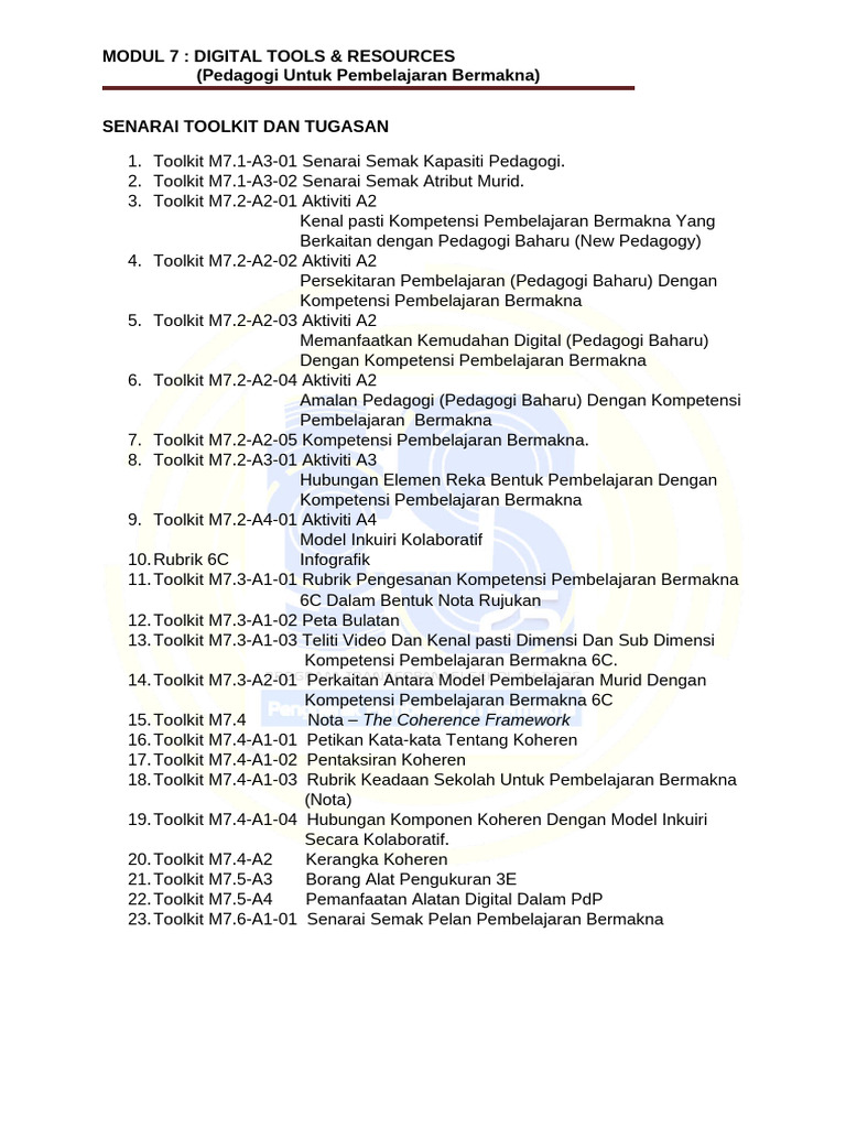 Ts25 Toolkits Modul 7 | PDF