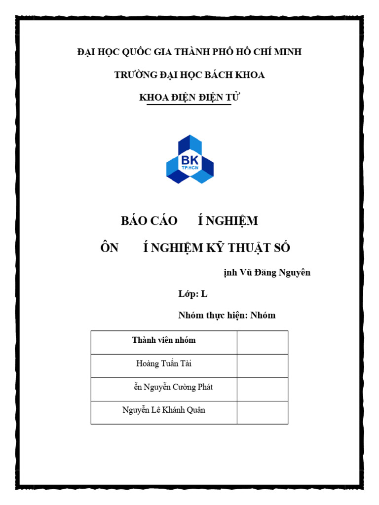 Báo Cáo TN KTS Nhóm 8 | PDF