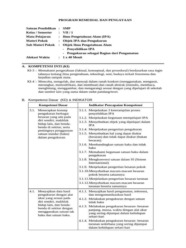 PROGRAM REMEDIAL DAN PENGAYAAN | PDF