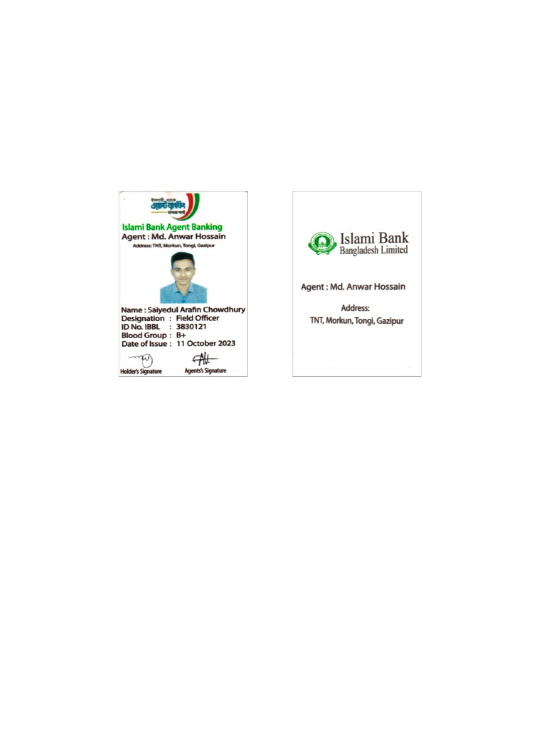 Abir Bank ID CARD | PDF