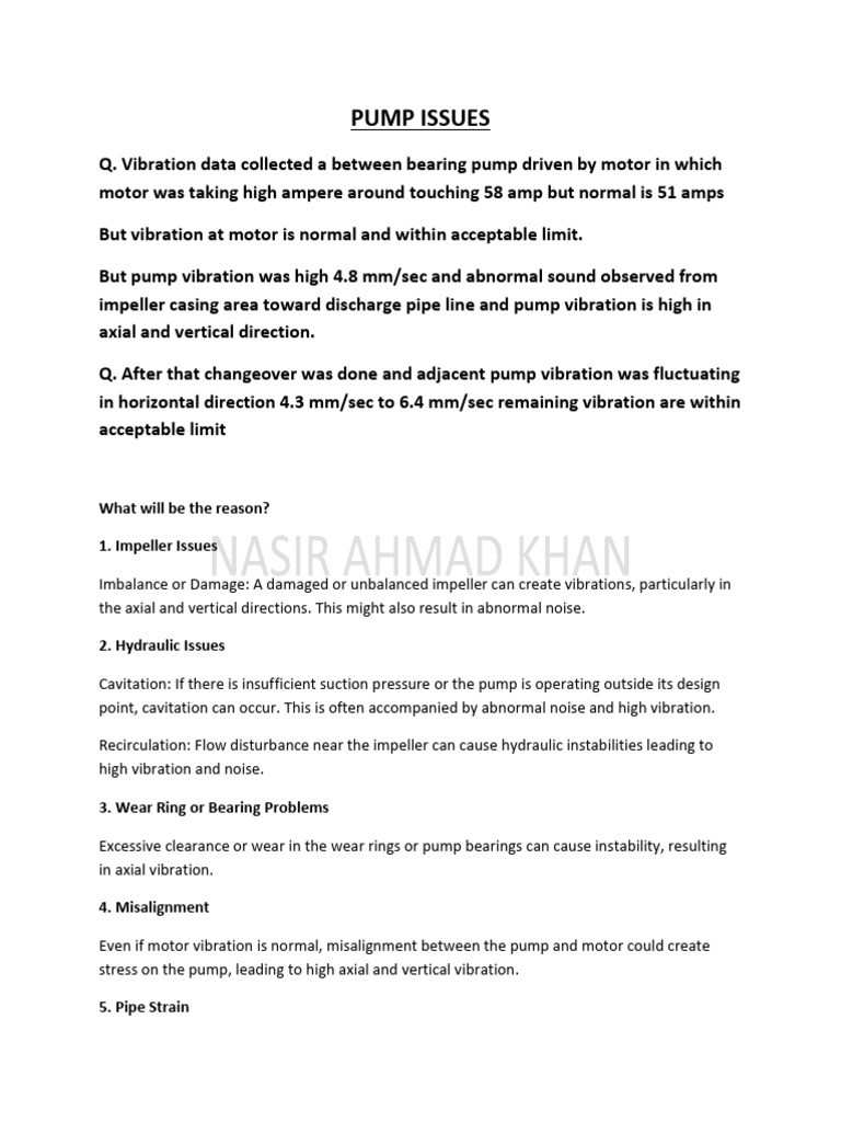 Pump Issues | PDF | Pump | Mechanical Engineering