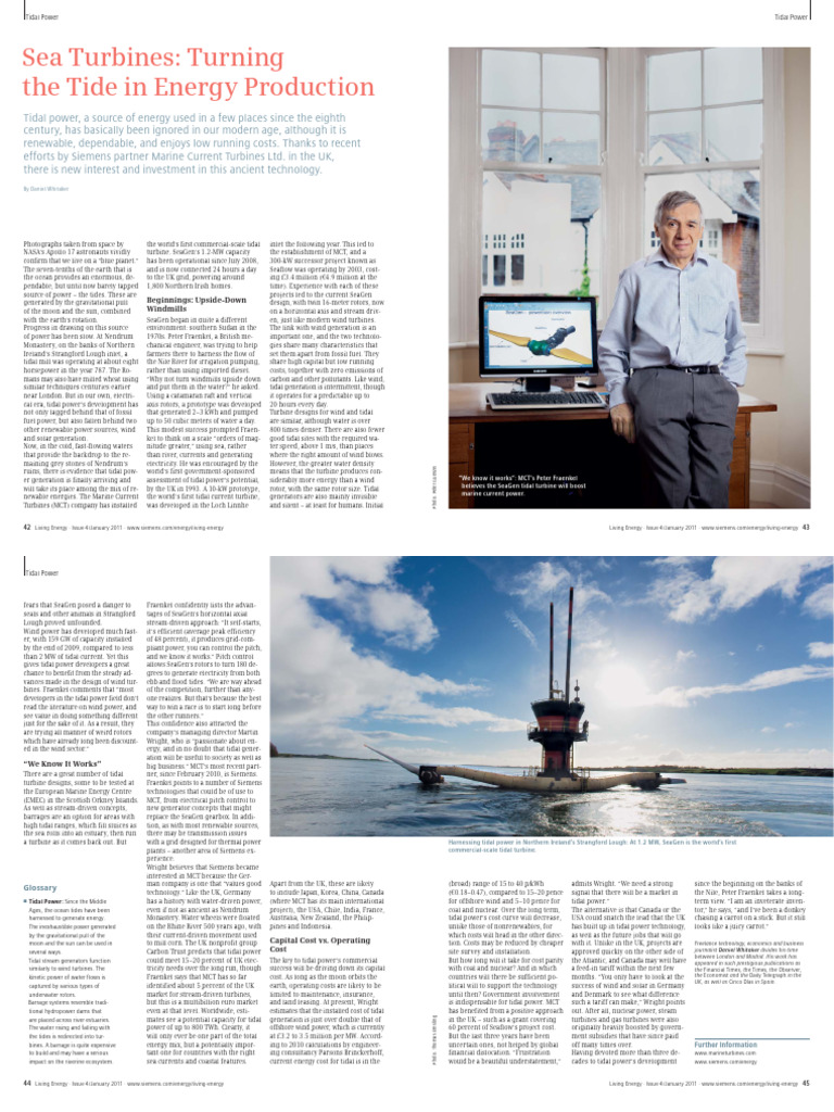Marine Current Turbines Pdf Tide Wind Power