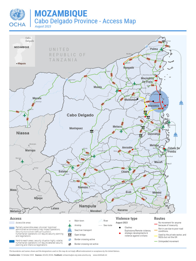 Cabo Delgado Province Access Map | PDF