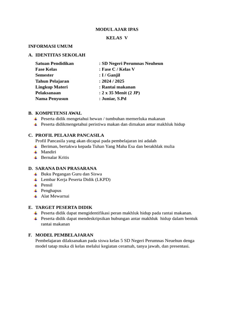 Modul Ajar Ipas PMM | PDF
