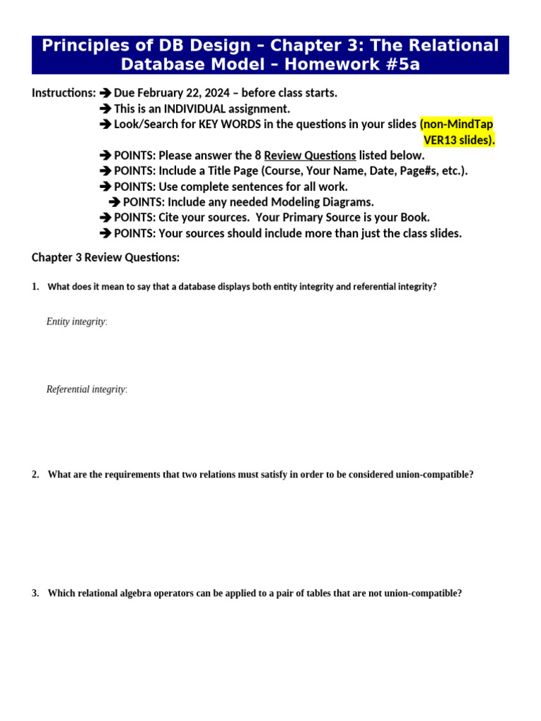 Week06 HW5a Chapter3 Review Ques | PDF