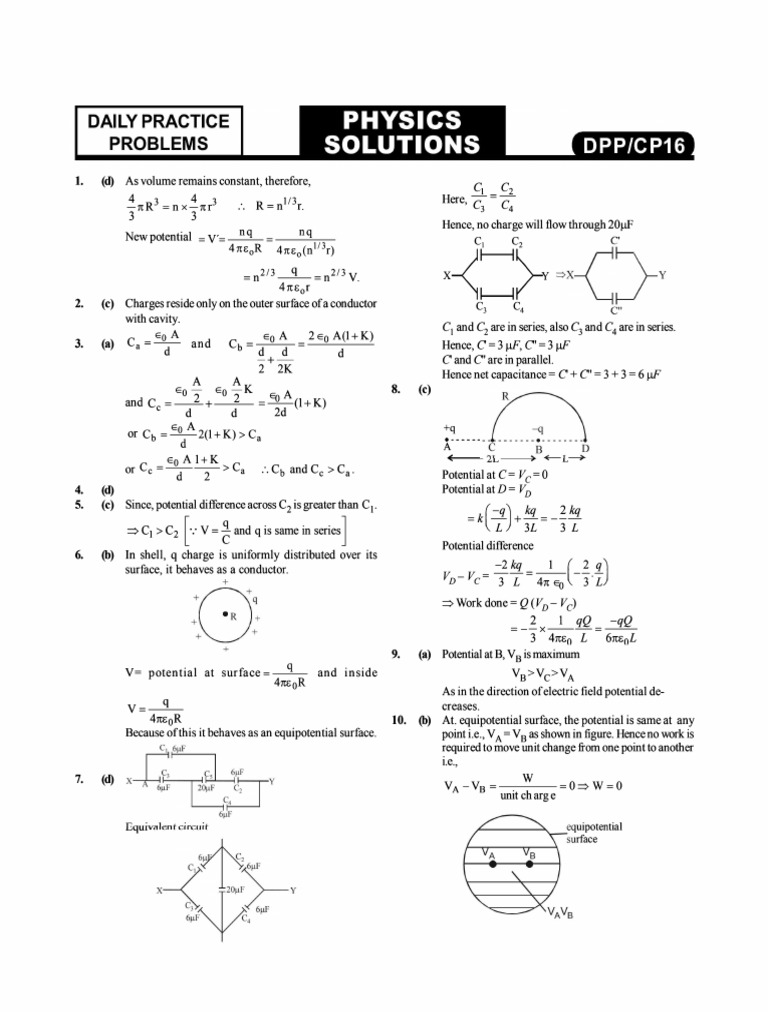 Solutions Potential 16 | PDF