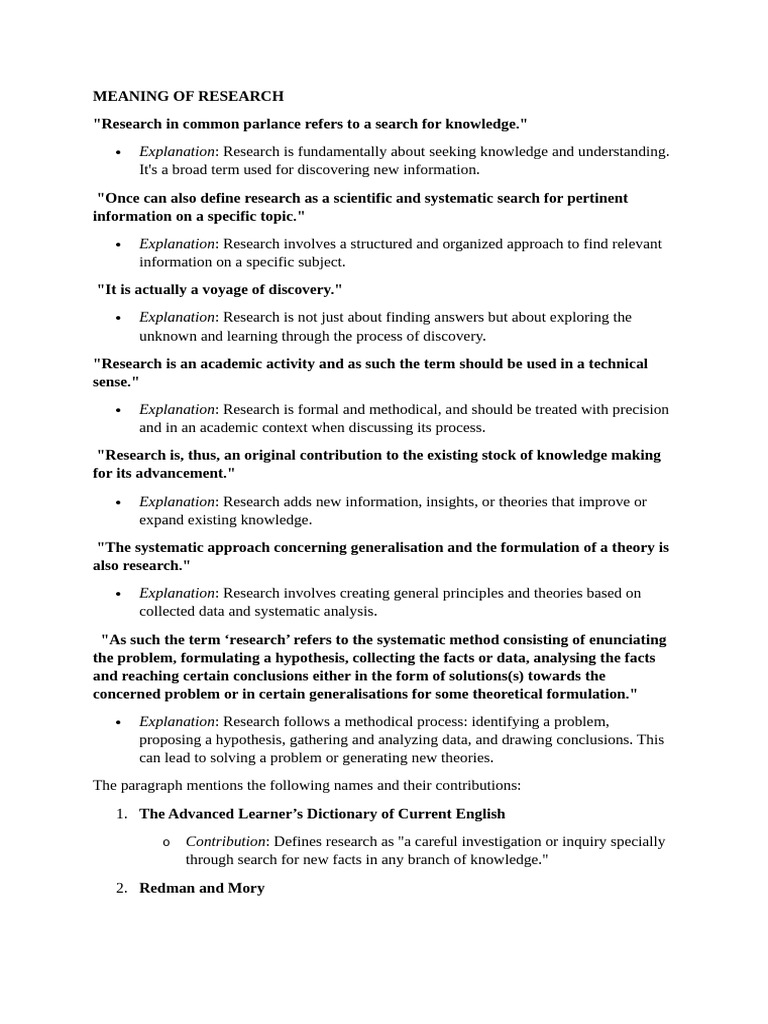 UNIT 1 Research Methodology | PDF | Sampling (Statistics) | Methodology