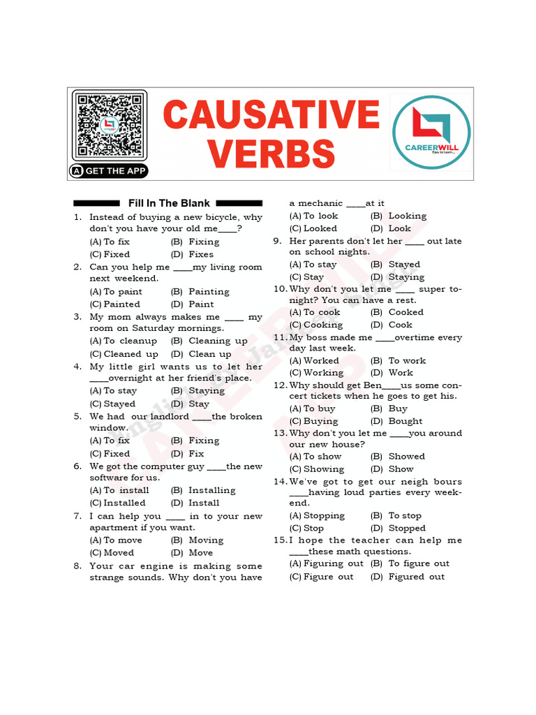 causative verbs | PDF