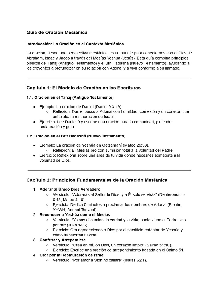 Oración Mesiánica: Conexión y Restauración | PDF | Oración | Mesías