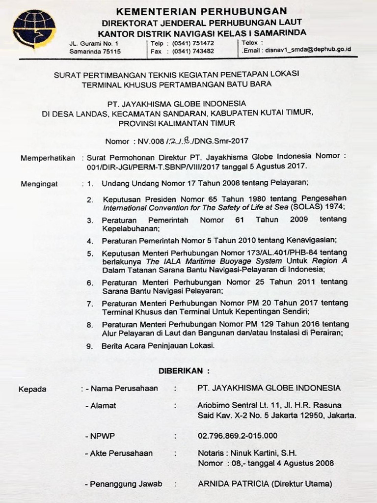 Terminal Khusus PT - Jgi | PDF