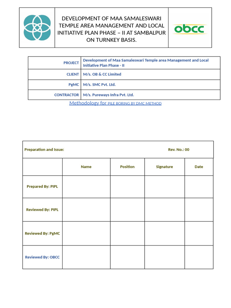 Method DMC Piling (1) | PDF | Deep Foundation | Concrete
