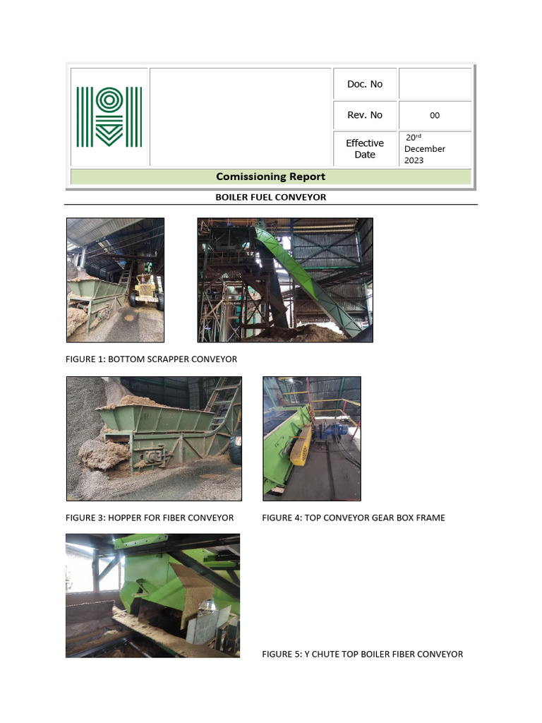Boiler Fuel Conveyor Commissioning Report | PDF | Gear | Mechanical ...