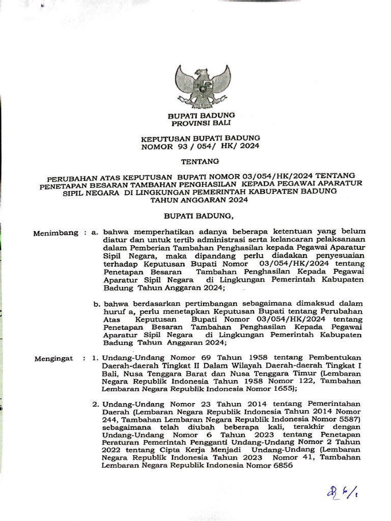 SK TPP ASN Badung 2024 | PDF