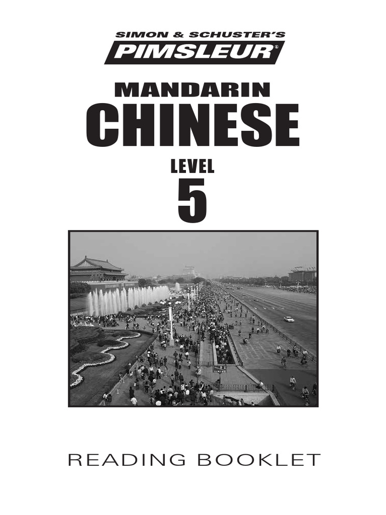 Mandarin Chinese V - Reading Booklet | PDF | Standard Chinese | Tone ...