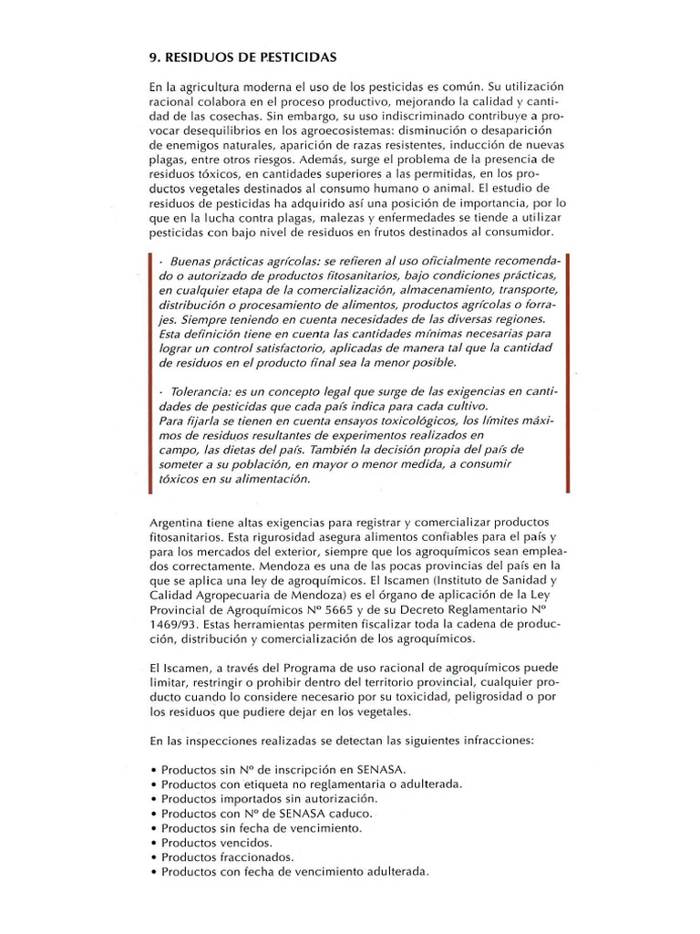 Residuos de Pesticidas | PDF