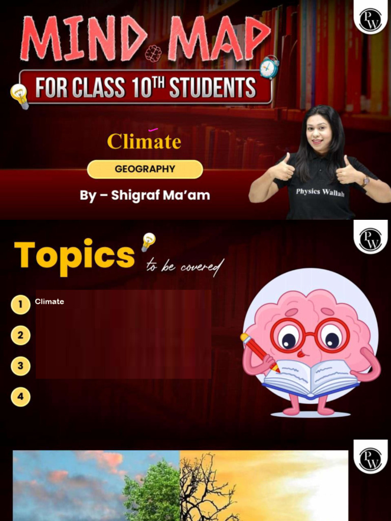 Climate - Class Notes - Class 10th ICSE Mind Map Series | PDF