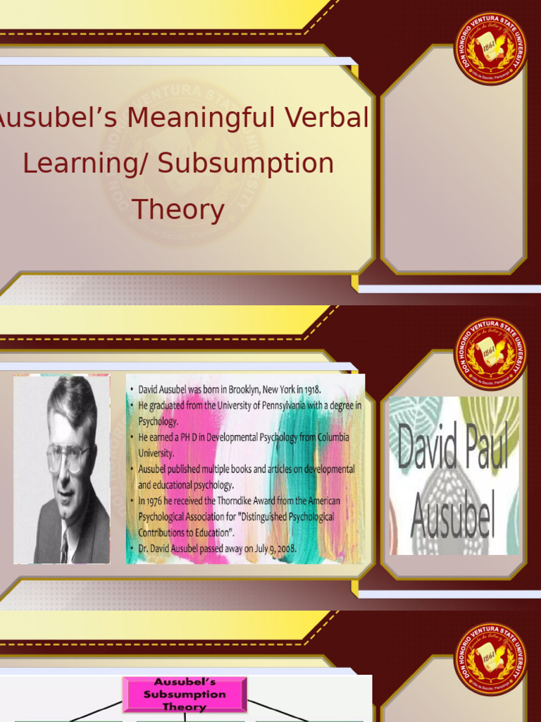 Module 11 Ausebels Meaningful Verbal Learning | PDF