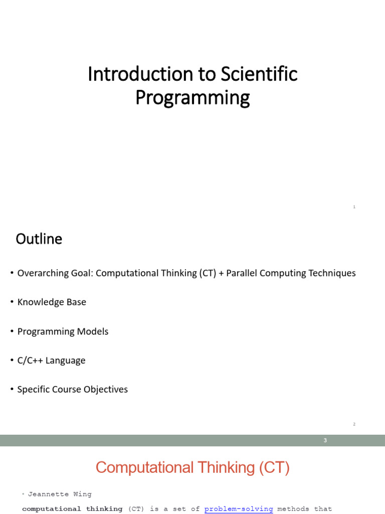 Introduction to Scientific Programming | PDF | Parallel Computing | C++ Introduction to Scientific Programming | PDF | Parallel Computing | C++