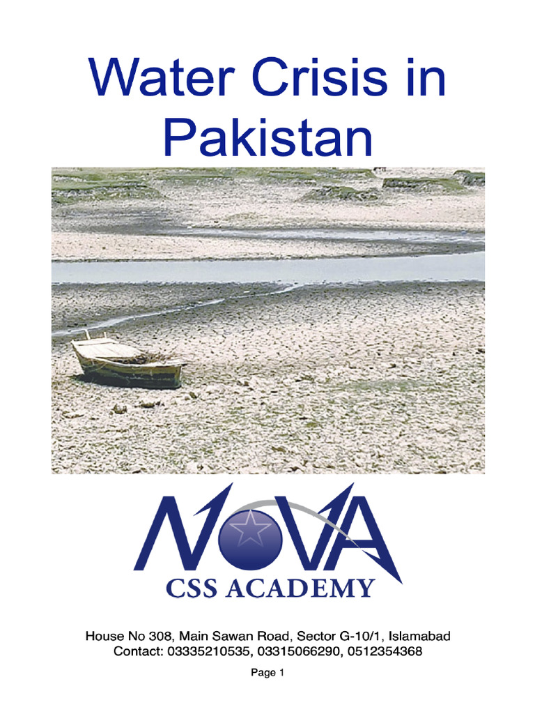 Water Crisis in Pakistan 2023 Copy11224442 | PDF