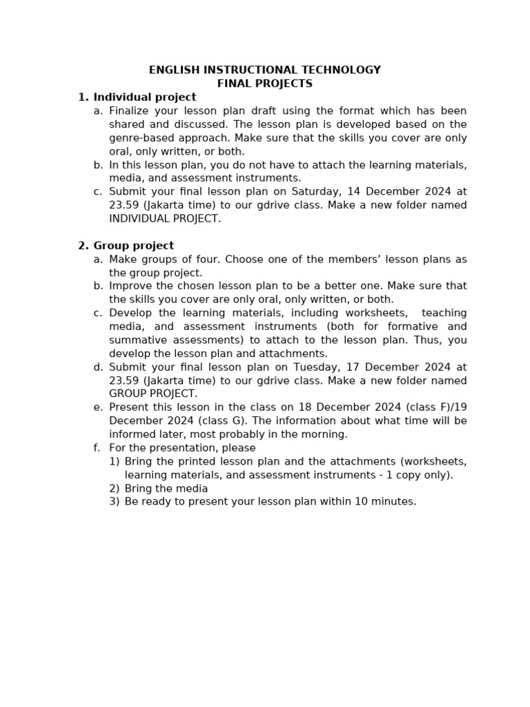 EIT Final Projects | PDF