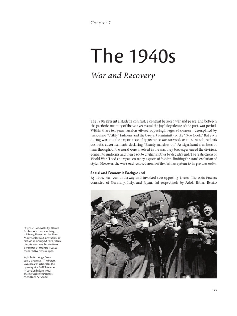 The History of Modern Fashion - (Chapter 7) The 1940s War and Recovery ...