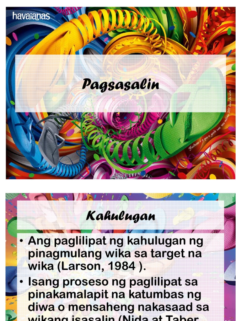Pagsasalin (Filipino) | PDF