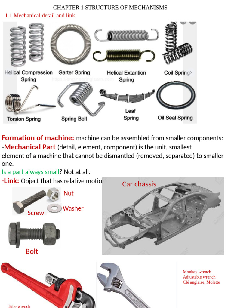 Chapter 1 Structure of Mechanisms | PDF | Physics | Kinematics