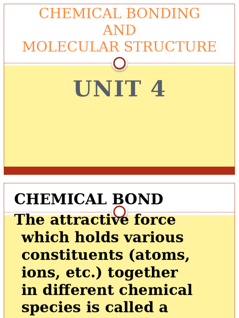 Chemical Bonding Overview | PDF | Ionic Bonding | Chemical Bond