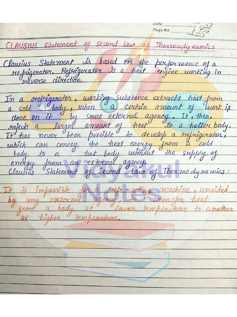 11 Clausius Statement of Second Law Thermodymnamics | PDF