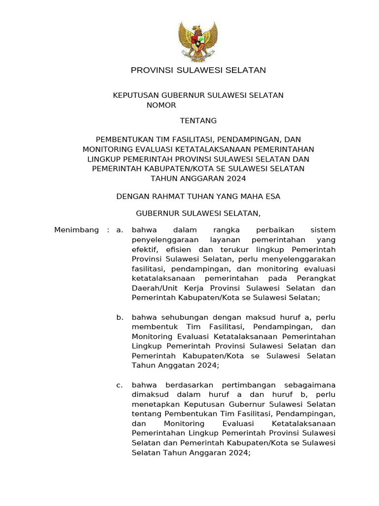 Contoh SK Tim | PDF