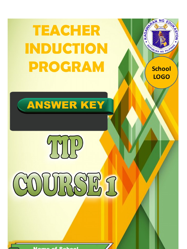 Tip Course 1 Answerkey 1 - 055425 | PDF | Learning | Teachers