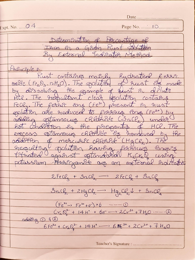 Quantitative Chem For Rust Percentage | PDF