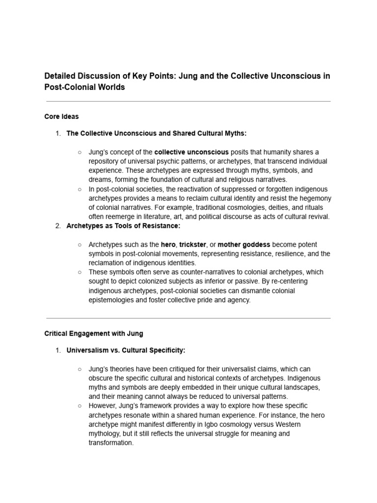 Section 4. Modern Psychoanalysis and It's Relevance To Post-Colonial ...