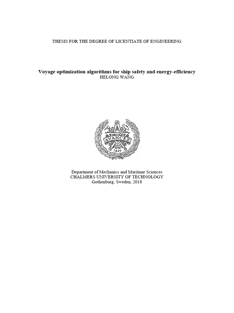 Voyage Optimization Algorithms For Ship Safety and Energy-Efficiency | PDF | Mathematical ...
