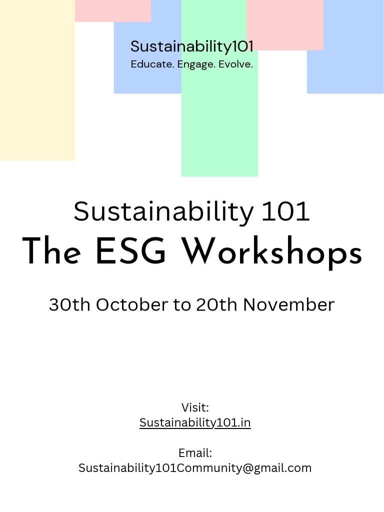 ESG Workshop Guidebook - Sustainability 101 | PDF | Economy And The ...
