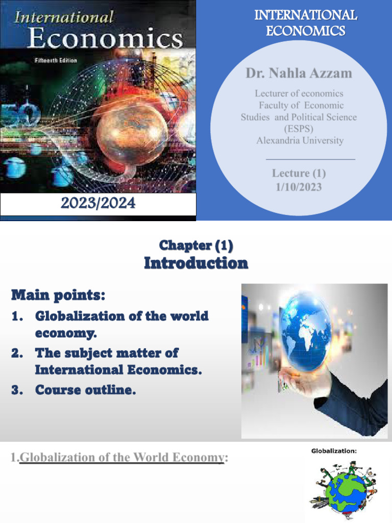 International lecture 1 | PDF | Globalization | Balance Of Payments