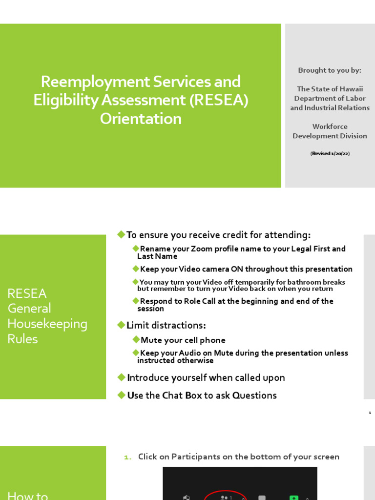 RESEA-Presentation-PPT-rev.-1.20.22-1 | PDF | Goal | Employment