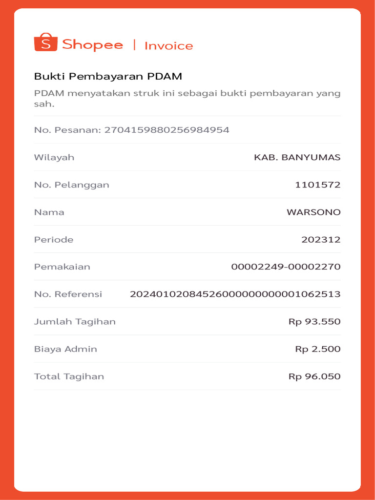 E-Receipt - Tanda Terima Shopee | PDF