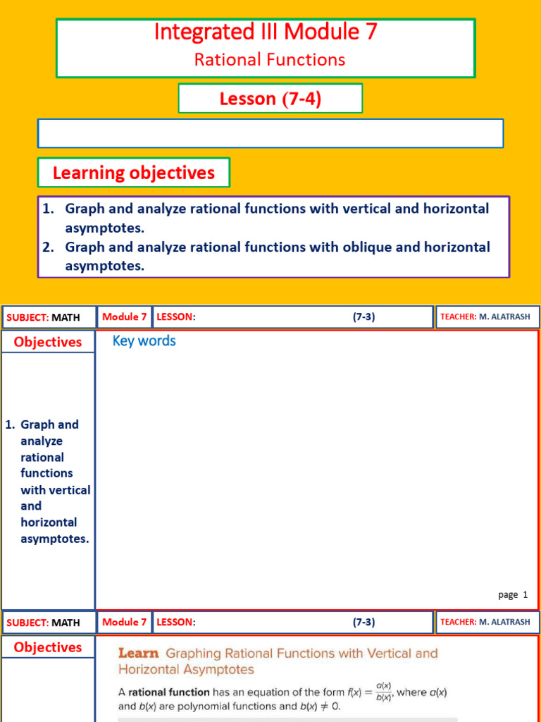 Graphing Rational Functions Guide | PDF | Asymptote | Mathematical Analysis