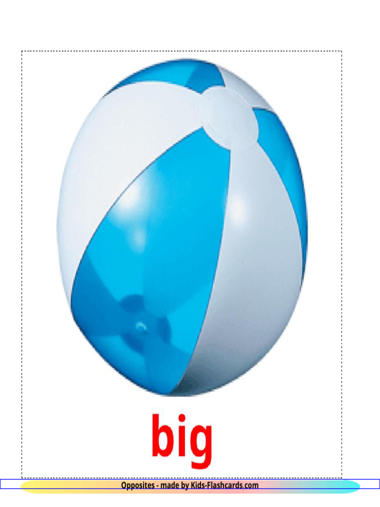 Adjectives Opposites-Flashcards | PDF